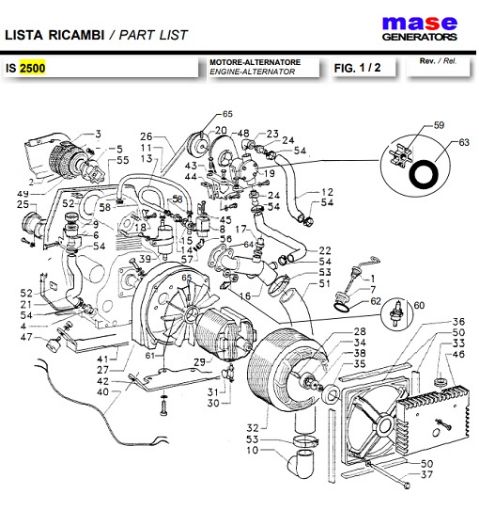 IS2500 IS2500-M IS2500 Motore Alternatore - IMC