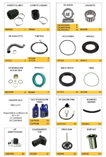 DPG PIEDI POPPIERI - VOLVO PENTA - KIT MANUTENZIONE DPG - IMC