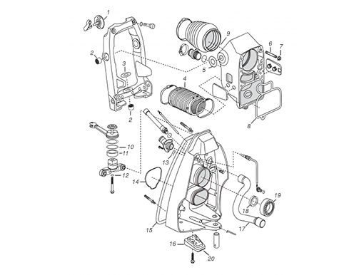 SX-A, DPS-A, DPS-B Piedi Poppieri - Volvo Penta - Transom SX-A TSK - IMC