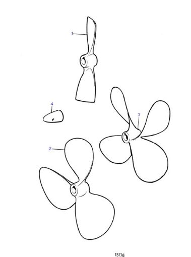 150S-C 54164031 Bronze Propeller and Zinc Anode, Acc. to ISO-Std - IMC