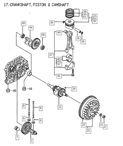 L100AE-DEGMA L100AE-DEGMA-CPC CRANKSHAFT, PISTON & CAMSHAFT - IMC